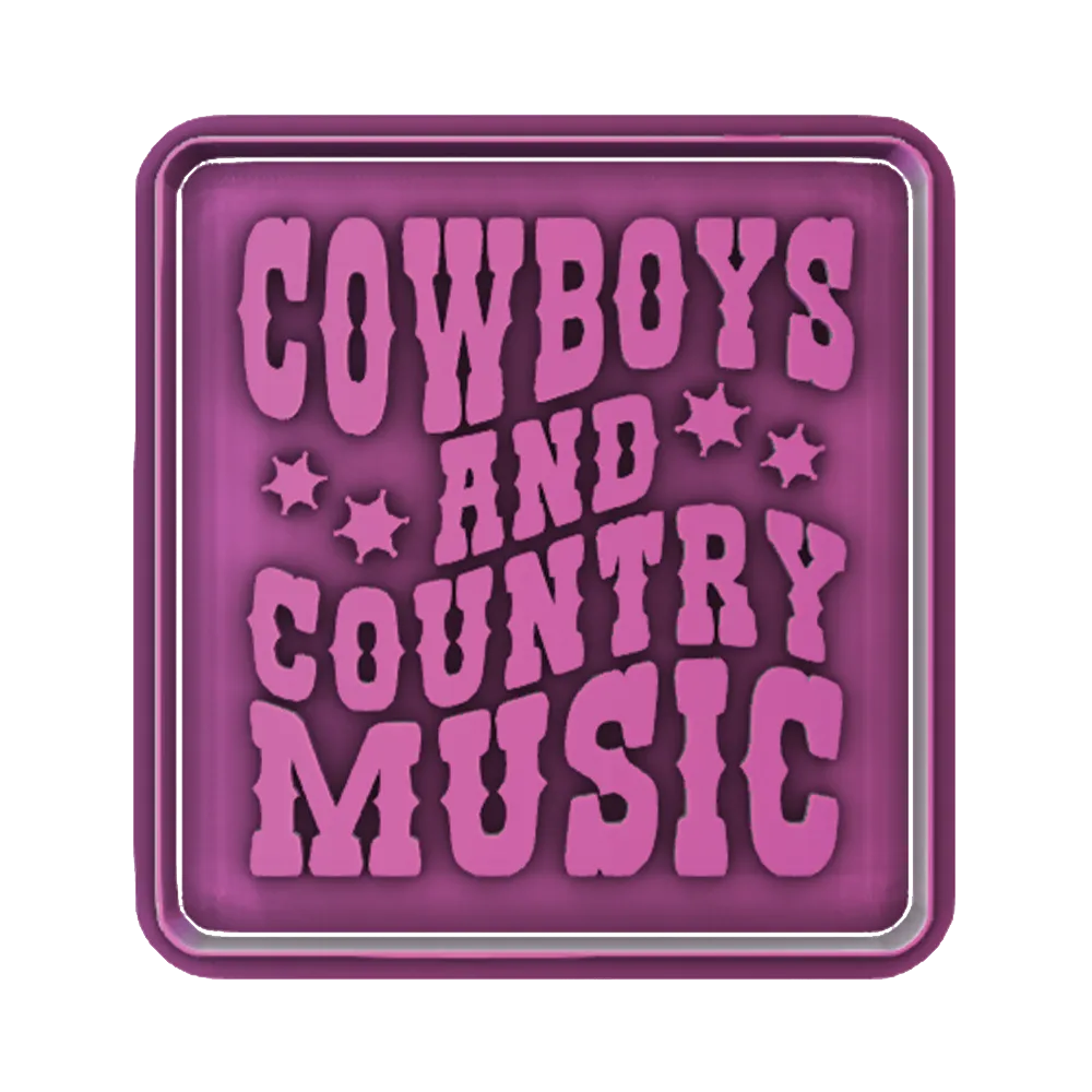 Cowboys and Country Music Cookie Cutter – Western Stamp with Stars