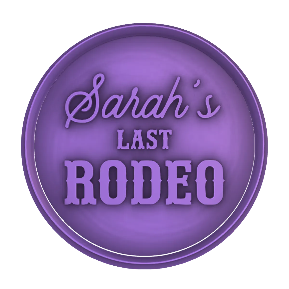 Custom Last Rodeo Cookie Cutter – Personalised Bachelorette Stamp