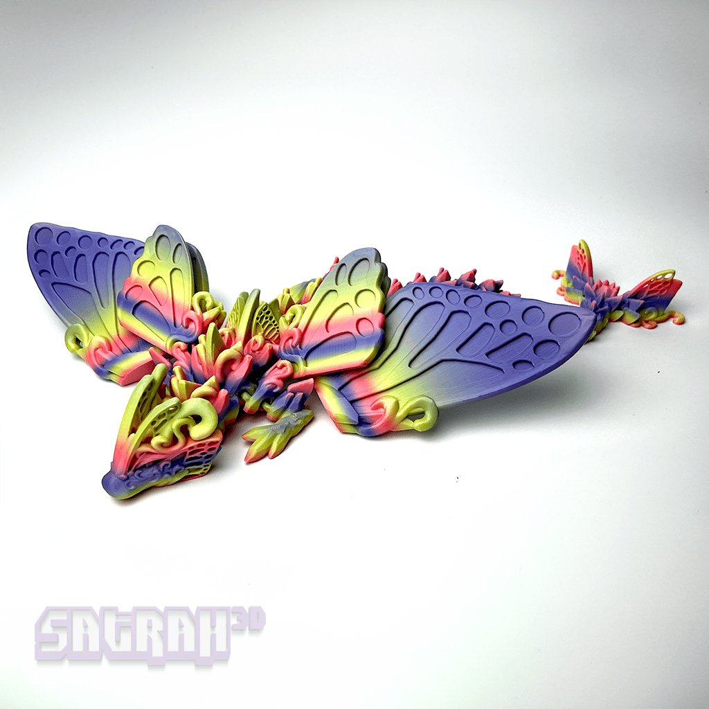 Butterfly Dragon - Articulated, 3D Printed Fantasy Creature|Satrah 3D