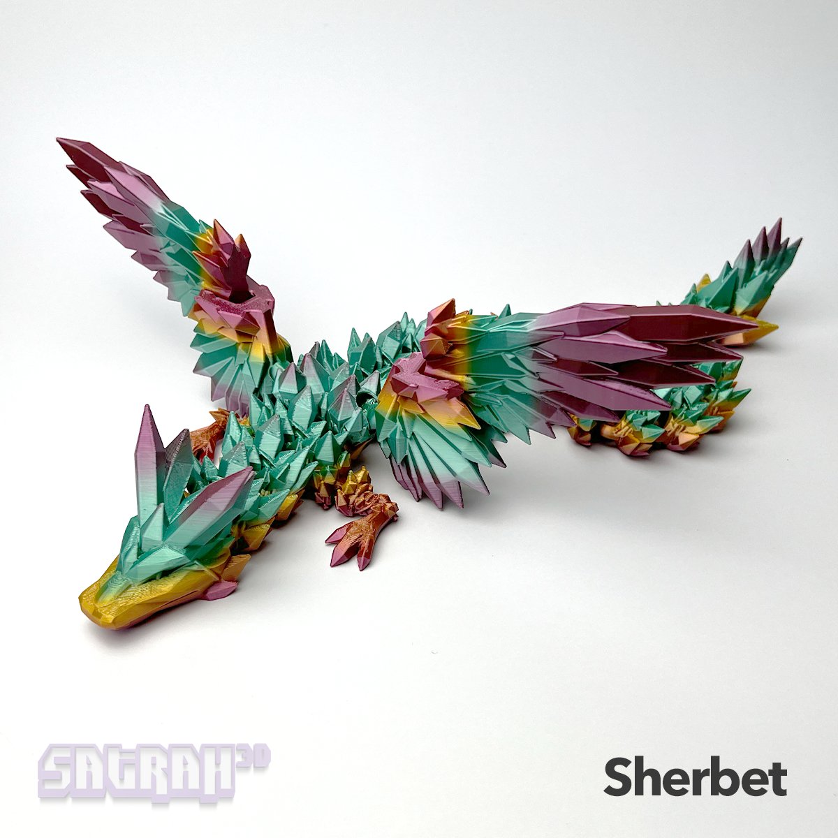 Crystal Wing Dragon Articulated Fidget by Satrah 3D