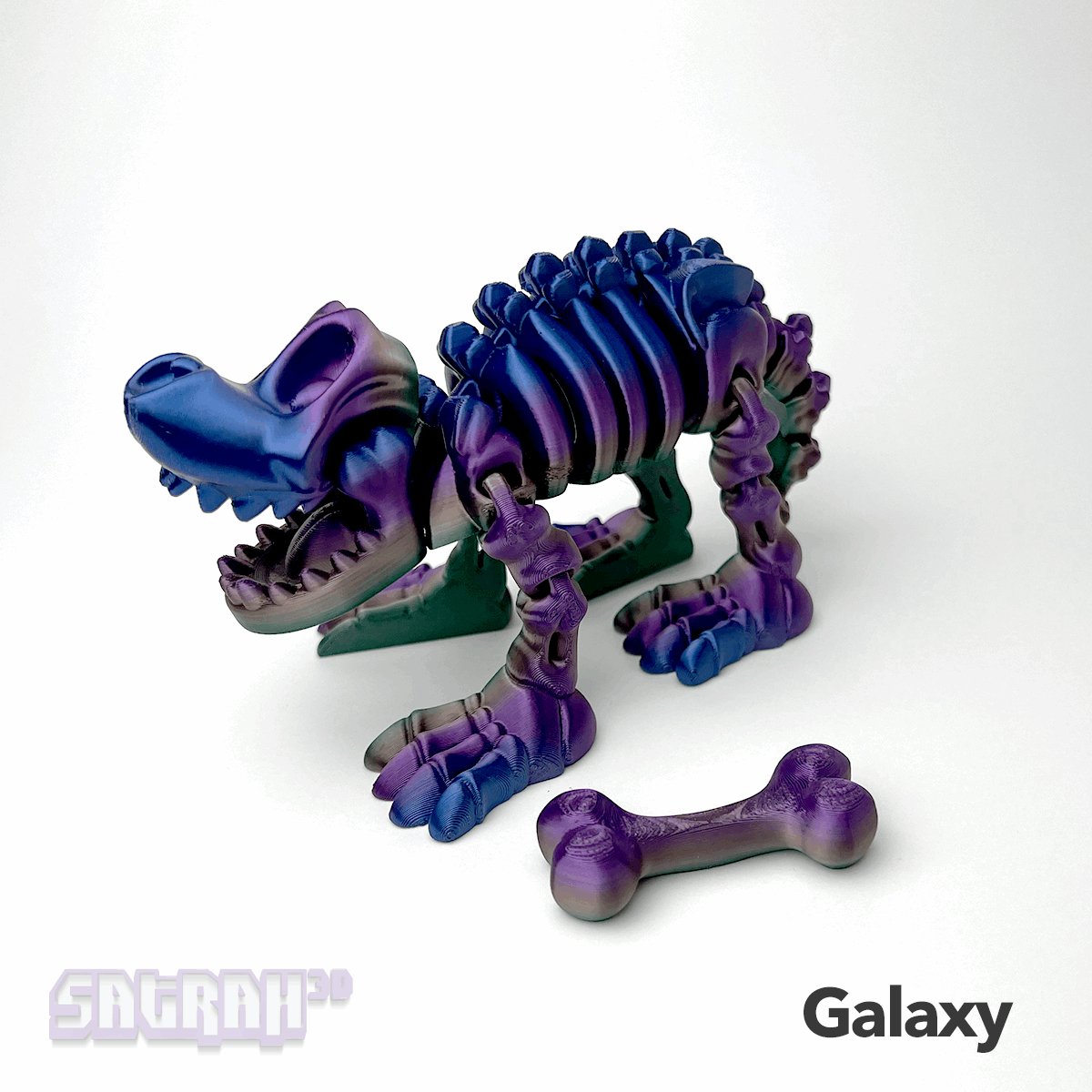Dog Flexi Skeleton Fidget by Satrah 3D