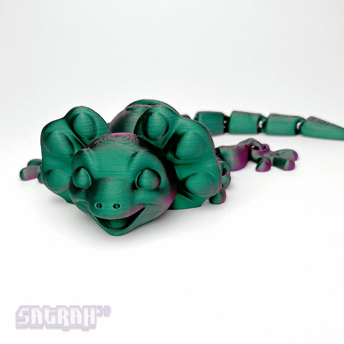 Captivating Articulated Frill Neck Lizard - Satrah 3D | 20cm Length