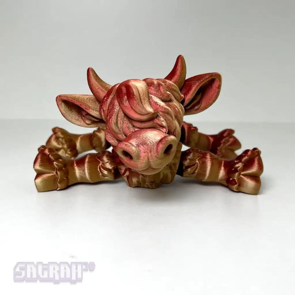 Highland Cow – Articulated 3D Printed Desk Companion | Satrah 3D