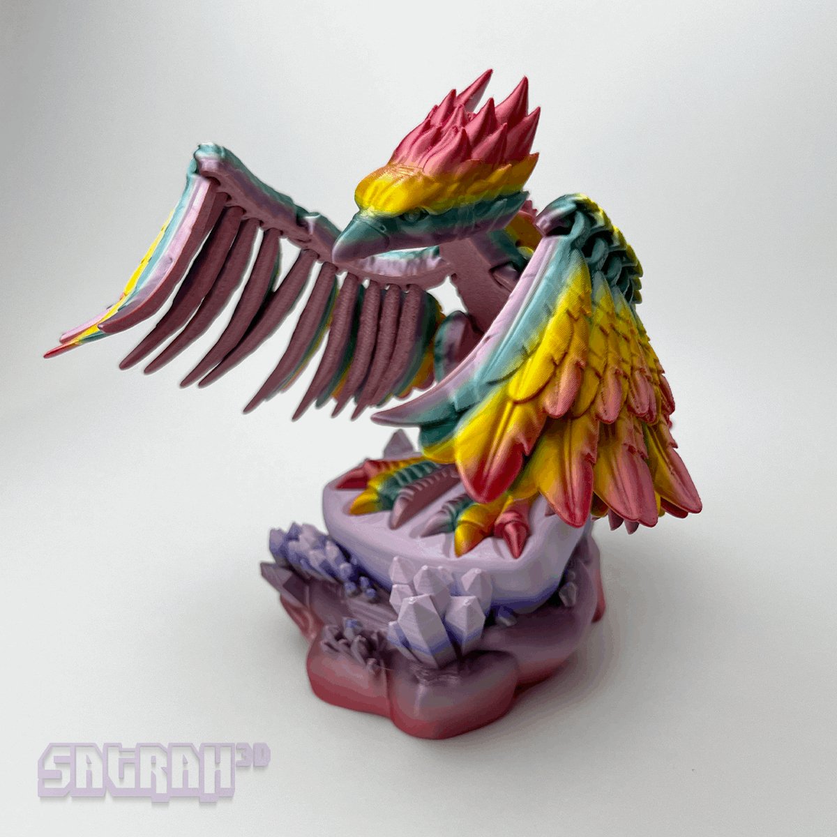 3D Printed Phoenix Fidget Toy - Articulated & Majestic | Satrah 3D
