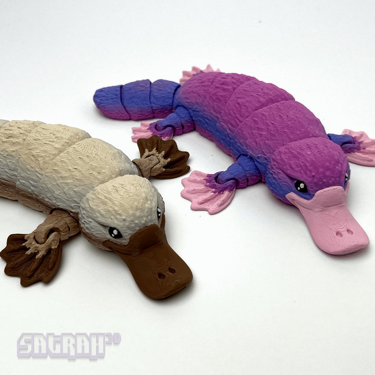 Articulated Flexi Platypus Eco Friendly 3d Printed Fidget Toy