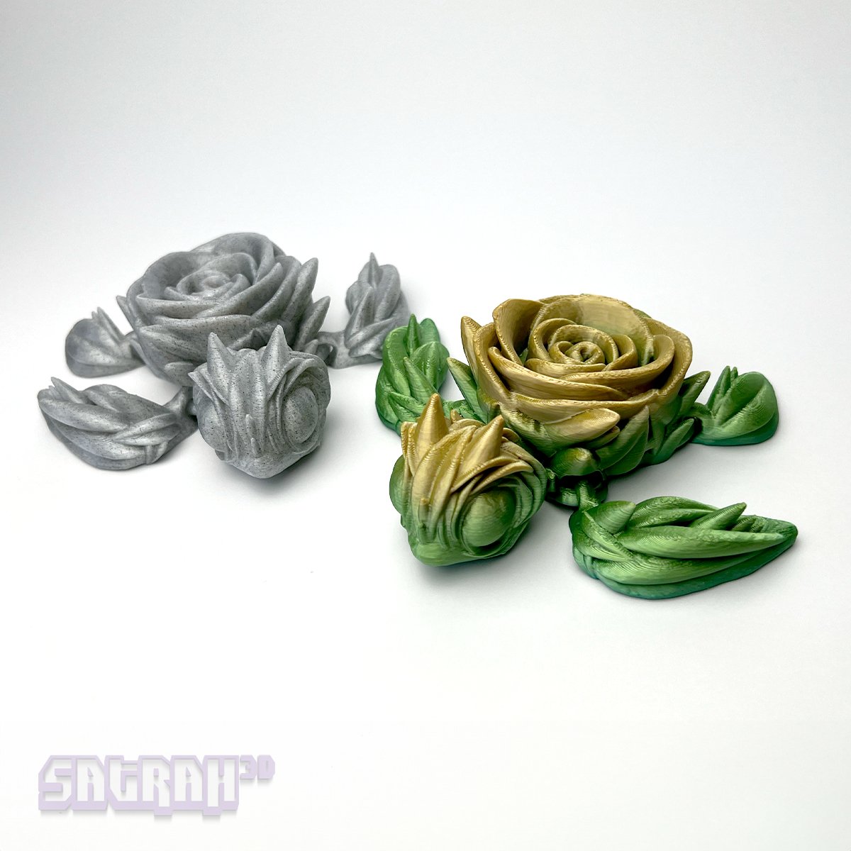 Rose Turtle – Articulated 3D Printed Desk Fidget | Satrah 3D